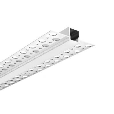 China Anodized Slim Plasterboard LED Profile For Cupboard Office Gym for sale