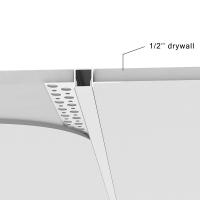 China Anodized Slim Plasterboard LED Profile For Cupboard Office Gym for sale