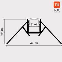 China Recessed Extrusion Drywall Aluminium Profiles For Wardrobe Office for sale