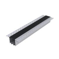 China Indoor Plasterboard LED Profile , Drywall LED Strip Silver White Black Color for sale