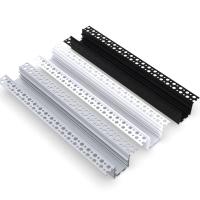 China Indoor Plasterboard LED Profile , Drywall LED Strip Silver White Black Color for sale