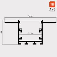 China Indoor Plasterboard LED Profile , Drywall LED Strip Silver White Black Color for sale