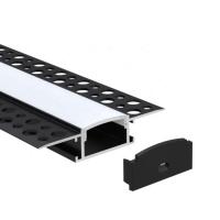 China Plaster Ceiling Black Aluminum LED Channel , Gypsum Profile Alloy 6063 Material for sale