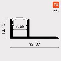 China Slim Trimless Plasterboard Flush Mounted Aluminium LED Profile Channel For Ceiling for sale