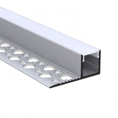 China Slim Trimless Plasterboard Flush Mounted Aluminium LED Profile Channel For Ceiling for sale