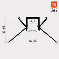 China 13mm Wide Recessed Plasterboard LED Profile For Architectural Gypsum Ceiling for sale