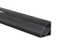 China Black Corner LED Profile 16MM x 16MM Aluminum Alloy Material For LED Strip for sale