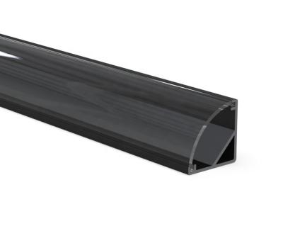 China Black Corner LED Profile 16MM x 16MM Aluminum Alloy Material For LED Strip for sale