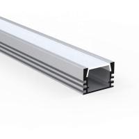 China Aluminium LED Strip Light Recessed Channel Anodized Painting Silver Color for sale