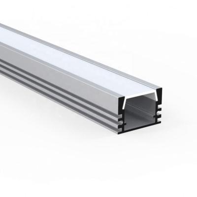 China Aluminium LED Strip Light Recessed Channel Anodized Painting Silver Color for sale