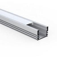 China Aluminium LED Strip Light Recessed Channel Anodized Painting Silver Color for sale