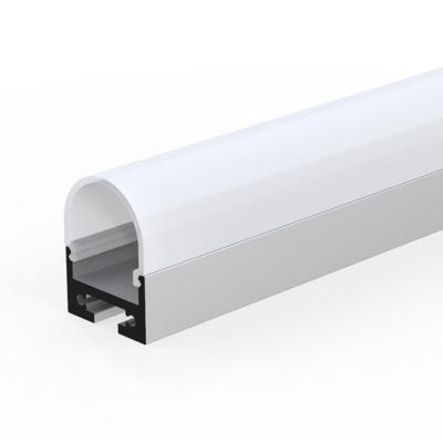 China Industrial Surface Mounted LED Profile Black Anodized for Wardrobe Cinema for sale