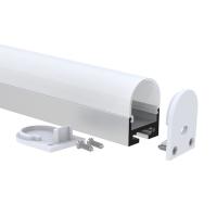 China Industrial Surface Mounted LED Profile Black Anodized for Wardrobe Cinema for sale