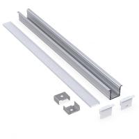 China V Shape Recessed Aluminium Extrusion For LED Strip Black Silver white color for sale