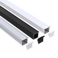China V Shape Recessed Aluminium Extrusion For LED Strip Black Silver white color for sale