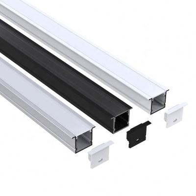 China V Shape Recessed Aluminium Extrusion For LED Strip Black Silver white color for sale