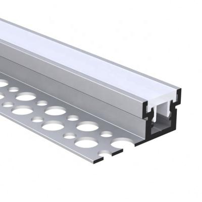 China 35mm Aluminum Plasterboard LED Profile Silver Color With Diffuser for sale