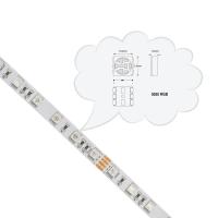 China Flexible LED Strip Light 5050 Set RGB DC 24V 12V 60 Leds For Building for sale