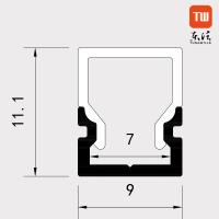China 6063 Aluminum Alloy Surface Mounted LED Profile with Bending Decoiling Processing for sale
