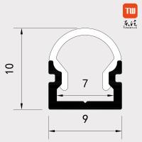 China PC Cover Surface Mounted LED Profile Aluminium Material 1M 2M 3M Length for sale