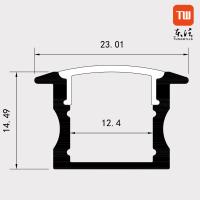 China Aluminum Alloy Recessed LED Profiles For Office Wardrobe Cinema for sale
