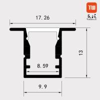 China Profiles Aluminium Extrusion For LED Strip Lighting Square Anodized for sale