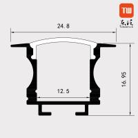 China Ultra Bright Recessed LED Profiles , Silver Extruded Aluminum LED Housing for sale