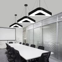 China Black Galvanized LED Linear Lights , Triangle Industrial Linear Pendant Lighting OEM for sale