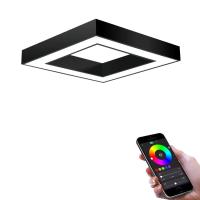 China Suspension LED Linear Lights , Square 4 Foot LED Suspended Linear Fixture for sale