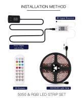 China Flexible TV Background Lighting Strip , 5m LED Indoor Strip Lights RGB 5050 12V for sale
