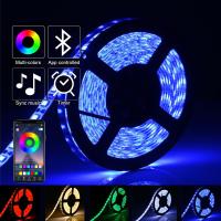 China Flexible TV Background Lighting Strip , 5m LED Indoor Strip Lights RGB 5050 12V for sale
