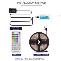 China 5050 RGB Smart LED Strip Lights 10 Meters Bluetooth APP Control OEM for sale