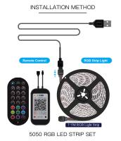 China USB 5V Smart LED Strip Lights 5050 RGB Color For TV Background CE Certificate for sale