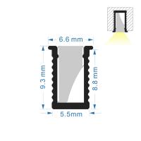 China Square Recessed LED Profiles  , LED Strip Aluminum Channel 6063 Alloy Material for sale