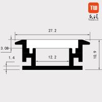 China U Shape Recessed LED Profiles Channel Anodized painting For Floor Lighting for sale