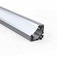 China Anodized Recessed Corner LED Profile Silver White Black Aluminium Material for sale