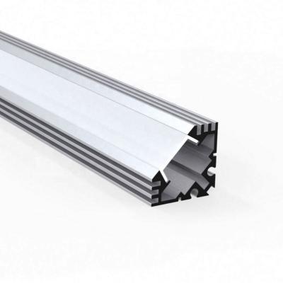 China Anodized Recessed Corner LED Profile Silver White Black Aluminium Material for sale