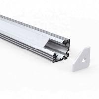 China Anodized Recessed Corner LED Profile Silver White Black Aluminium Material for sale