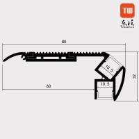 China Baseboard Lighting Plasterboard LED Profile Strip For Wardrobe Office Cupboard for sale