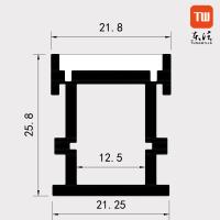 China Outdoor LED Strip Recessed Profile , 22×26Mm Recessed Aluminum Channel for sale