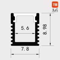 China Anodized Painting Surface Mounted LED Profile For Wardrobe Closet Lamps for sale