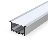 China Flexible Suspended LED Profile , OEM Aluminum Profile LED Strip Light Silver Color for sale