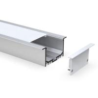 China Flexible Suspended LED Profile , OEM Aluminum Profile LED Strip Light Silver Color for sale