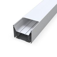 China 100mm X 75mm Suspended LED Profile Aluminium Silver For Cupboard Cinema for sale