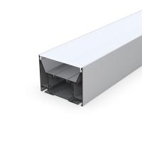 China 100mm X 75mm Suspended LED Profile Aluminium Silver For Cupboard Cinema for sale
