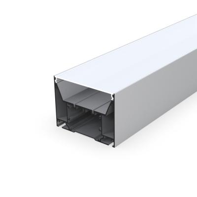 China 100mm X 75mm Suspended LED Profile Aluminium Silver For Cupboard Cinema for sale