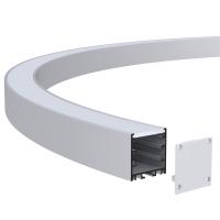 China Anodized Aluminum Circular LED Profile , 35×35mm LED Linear Profile for sale