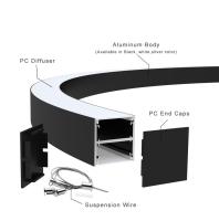 China Anodized Circular LED Profile , LED Strip Housing Aluminium For Wardrobe Office for sale