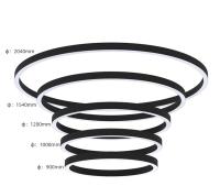 China Round Aluminum LED Channel For LED Strip Lights Bendable Black Color for sale