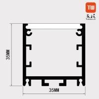 China Anodized Aluminum Circular LED Profile , 35×35mm LED Linear Profile for sale
